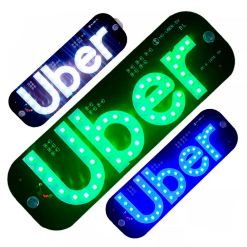 Painel de Led UBER USB com Ventosas | Shopee Brasil