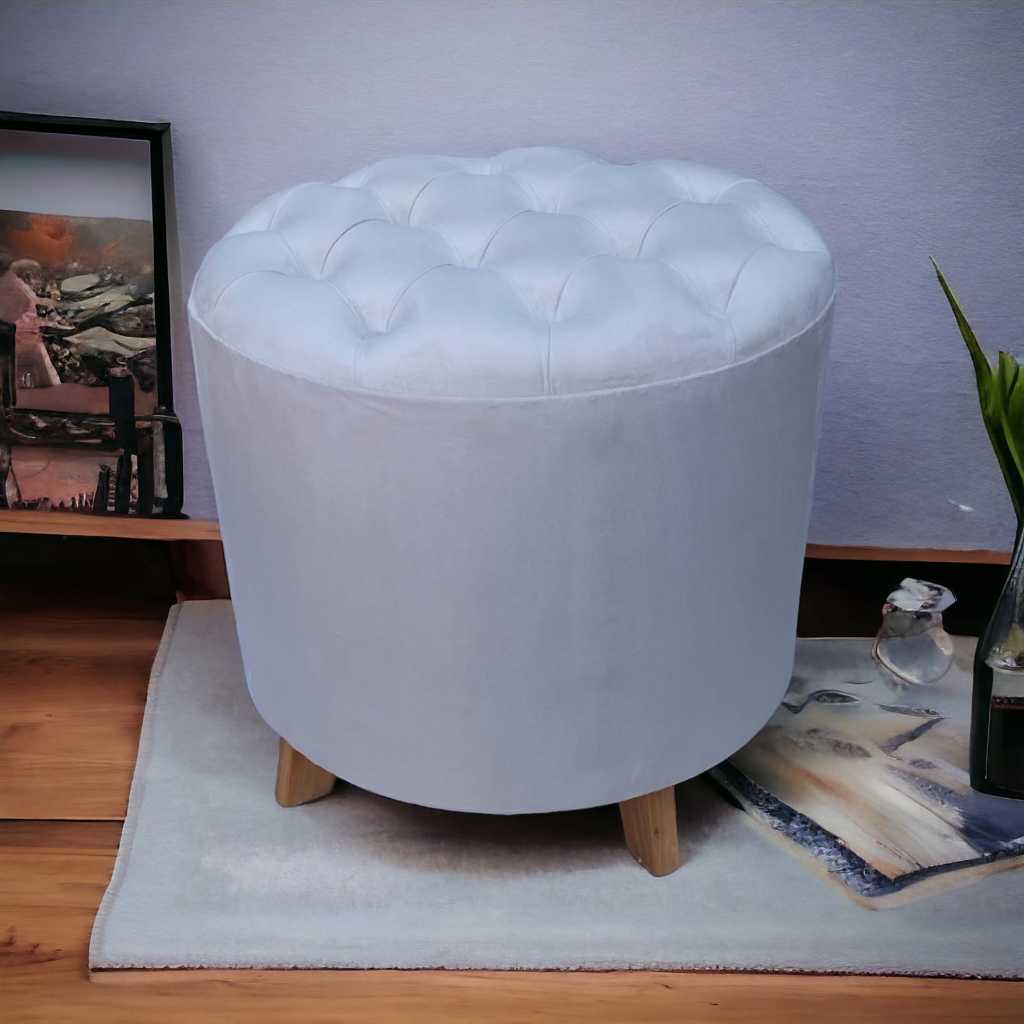 Puf Premium Retrô Decorativo Luxo Tecido Veludo, Puff grande para ...