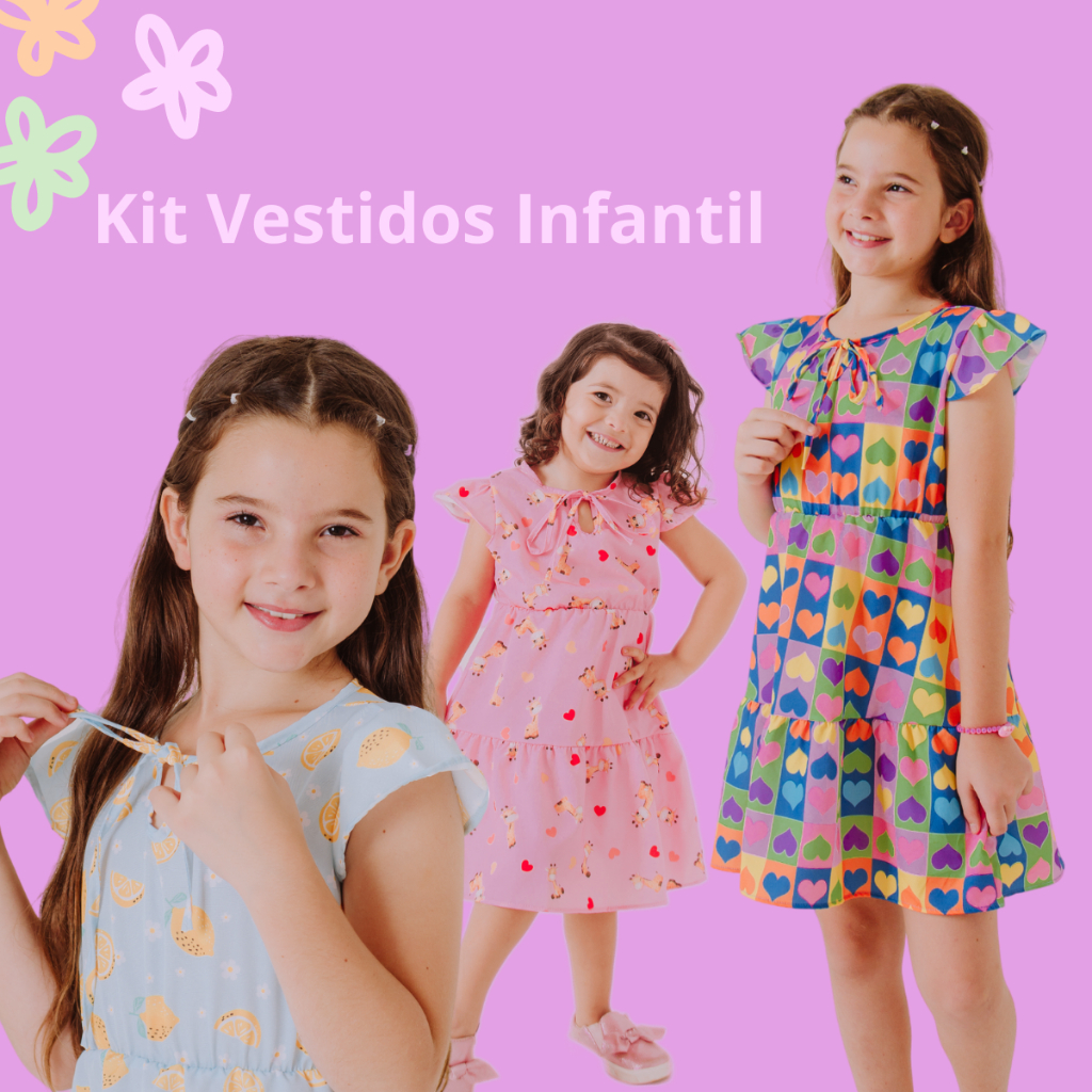 Kit 3 Vestidos De Menina Infantil Moda Feminina Juvenil Modelo 3 Marias Menina Shopee Brasil
