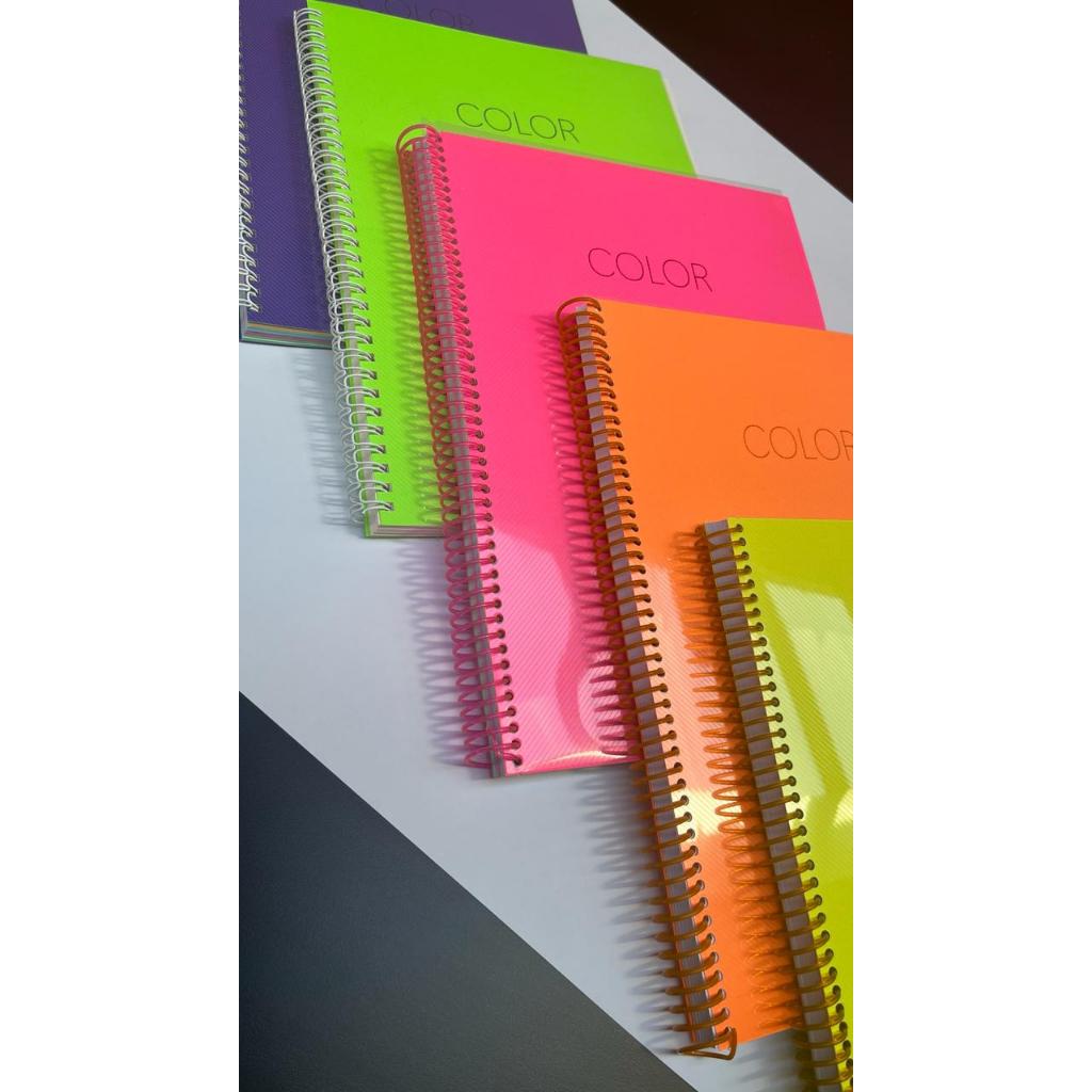 Caderno A4 NEON COLOR (WIRE-O) | Shopee Brasil