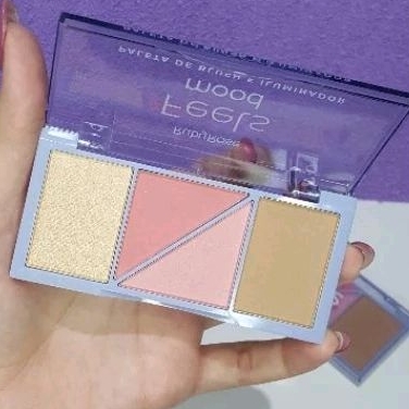 Paleta Trio Blush, Iluminador e Contorno Feels Mood Ruby Rose | Shopee Brasil