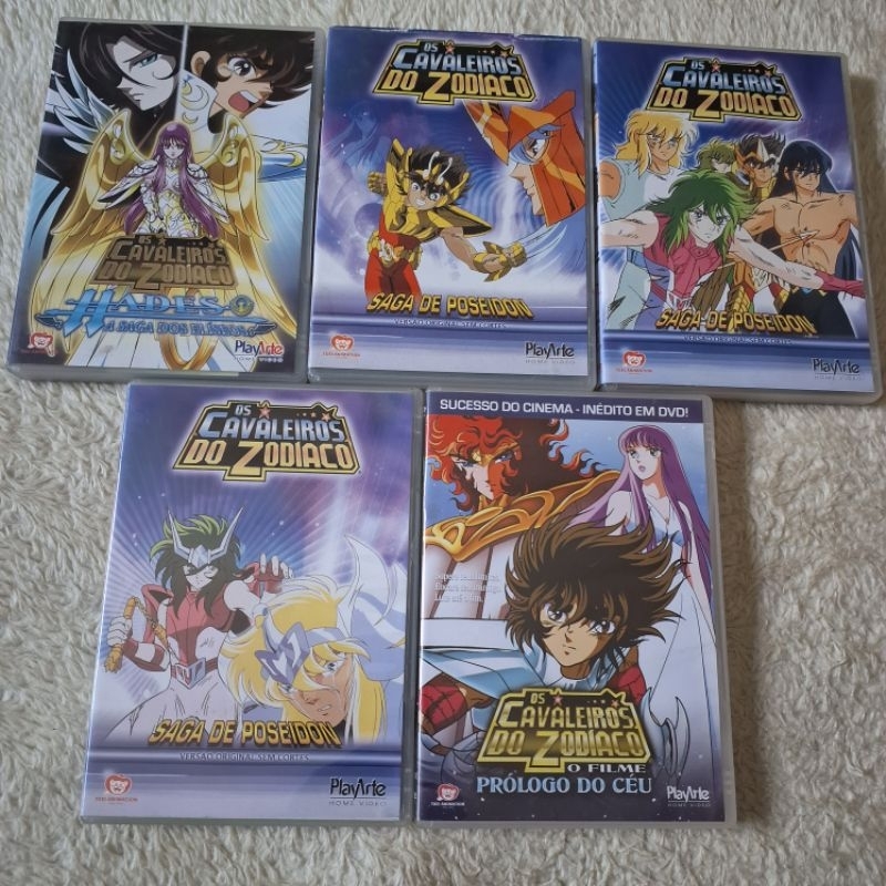 Dvd Cavaleiros do Zodíaco - Volumes 3, 19, 20, 21, Prólogo do Céu/Saga de Poseidon | Shopee Brasil