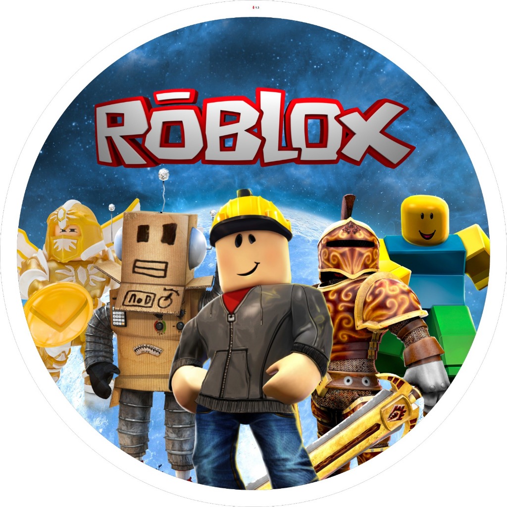 Painel Redondo Tecido Sublimado Roblox | Shopee Brasil