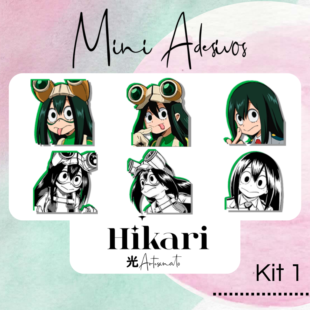 Mini adesivos Boku no Hero / My Hero Academia - Tsuyu Asui | Shopee Brasil