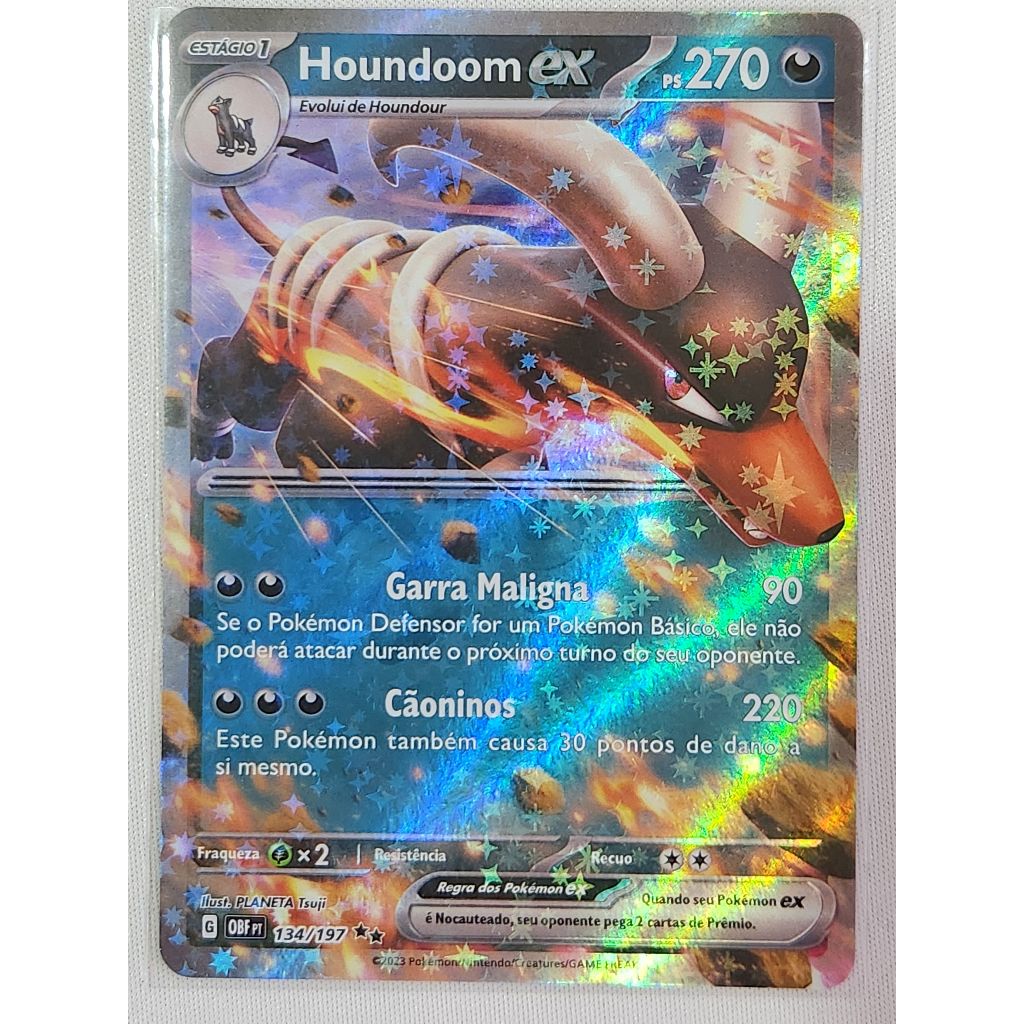 Carta Pokemon Houndoom ex (134/197) OBF | Shopee Brasil