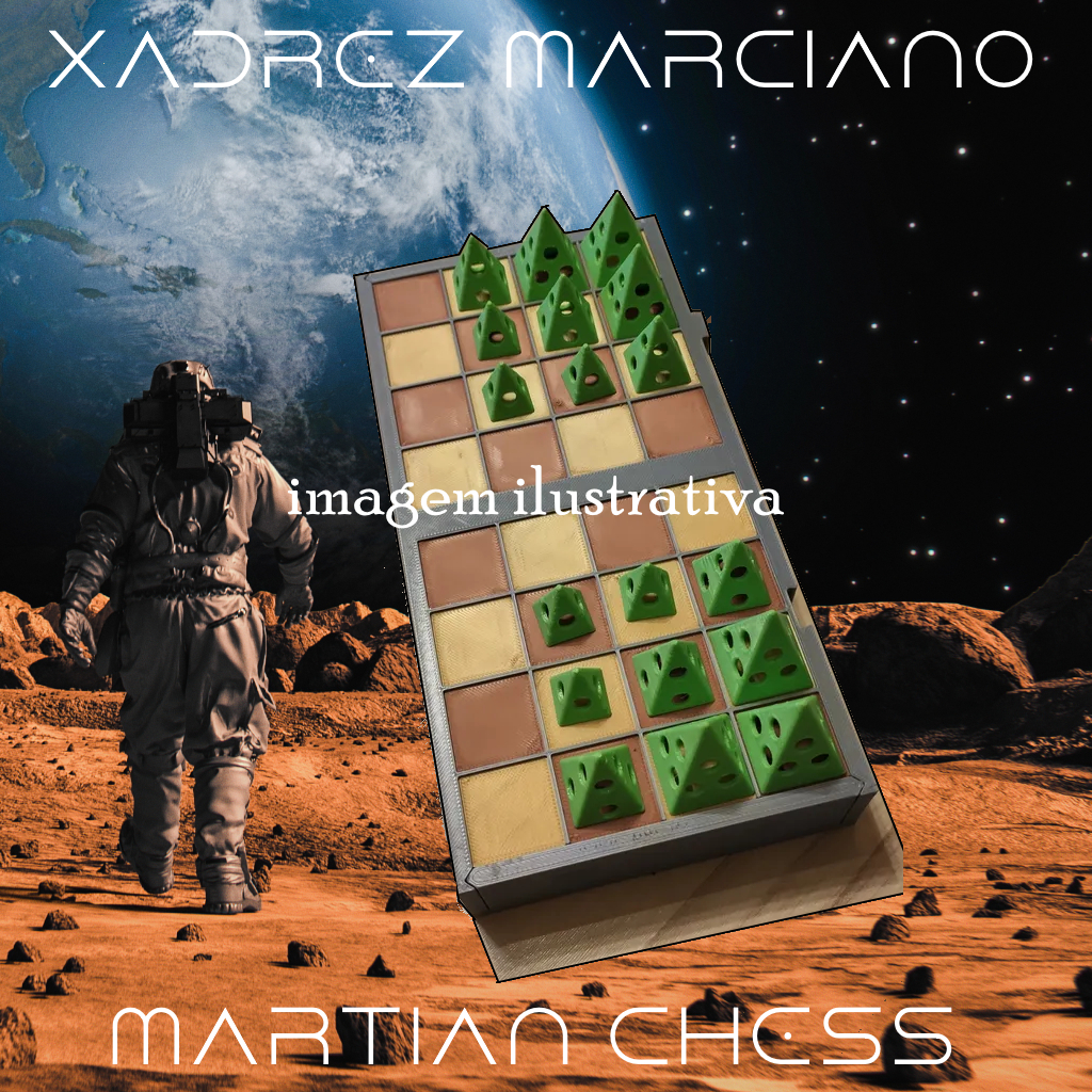 jogo xadrez marciano board game martian chess impresso em 3D | Shopee ...