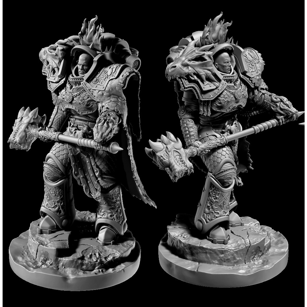 Miniatura de warhammer primarch Vulkan Salamanders 30k | Shopee Brasil