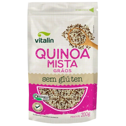 Quinoa Mista em Grãos Orgânica Sem Glúten Vitalin 200g | Shopee Brasil
