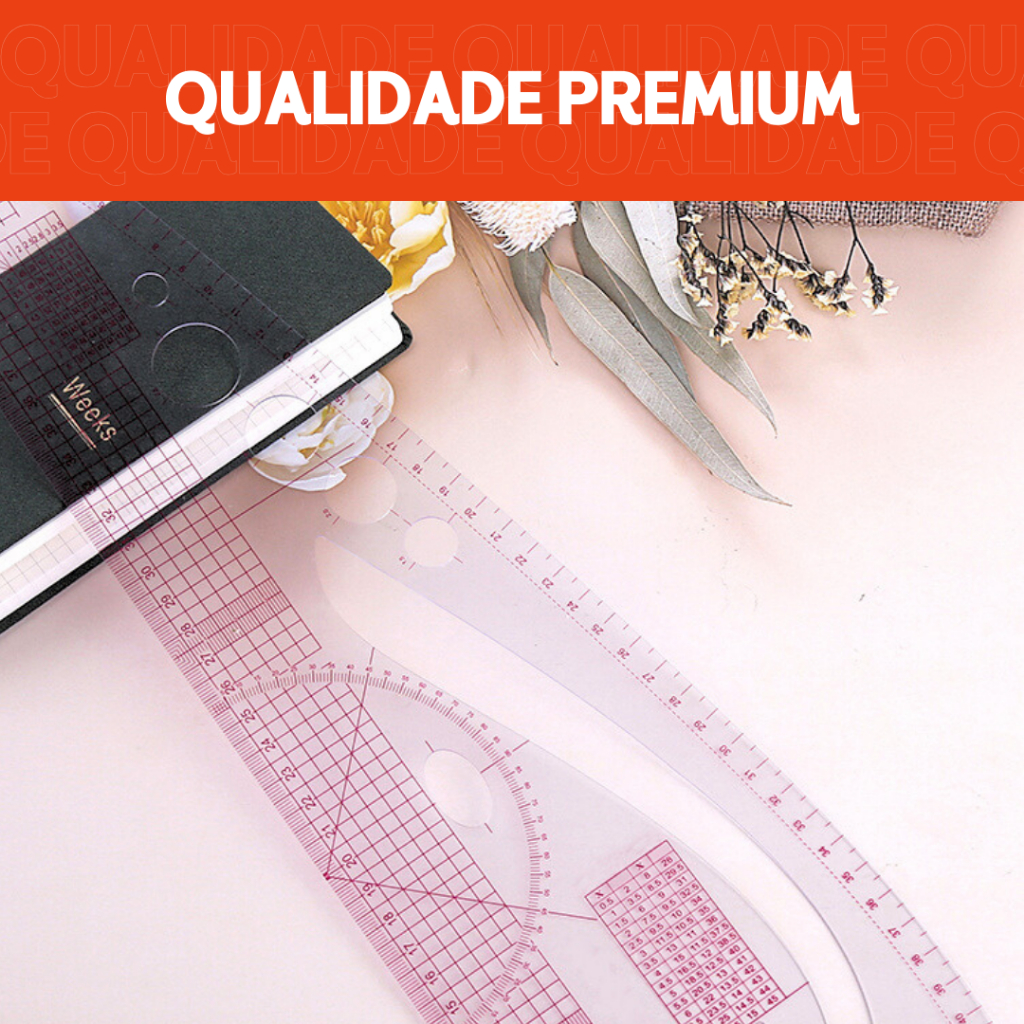 Régua Francesa Para Modelagem - Patchwork - Costura MGC - Nybc | Shopee Brasil