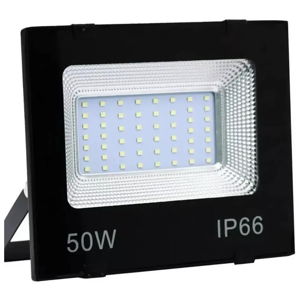 Refletor Led Holofote 50w Bivolt Prova D'agua - Branco Frio | Shopee Brasil