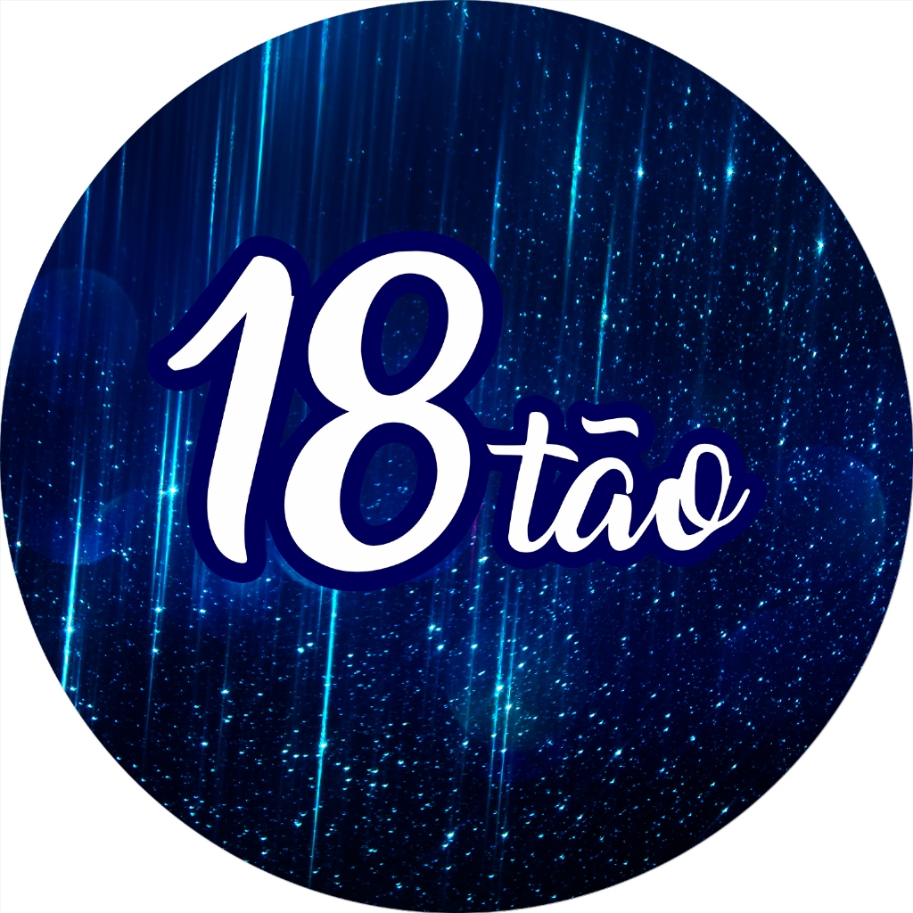 Painel De Festa Redondo Em Tecido - 18 Anos 18TÃO Azul 092 | Shopee Brasil