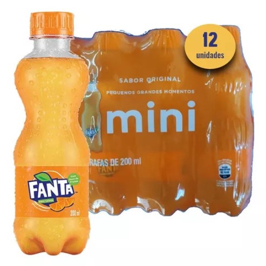 Refrigerante Fanta Laranja Original 200ml Pack 12 Unidades | Shopee Brasil