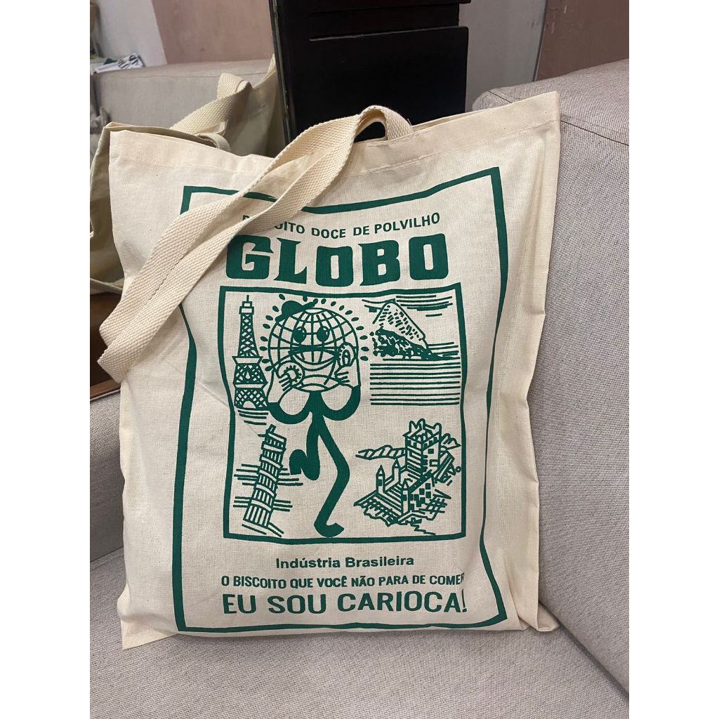Ecobag Biscoito globo verde | Shopee Brasil