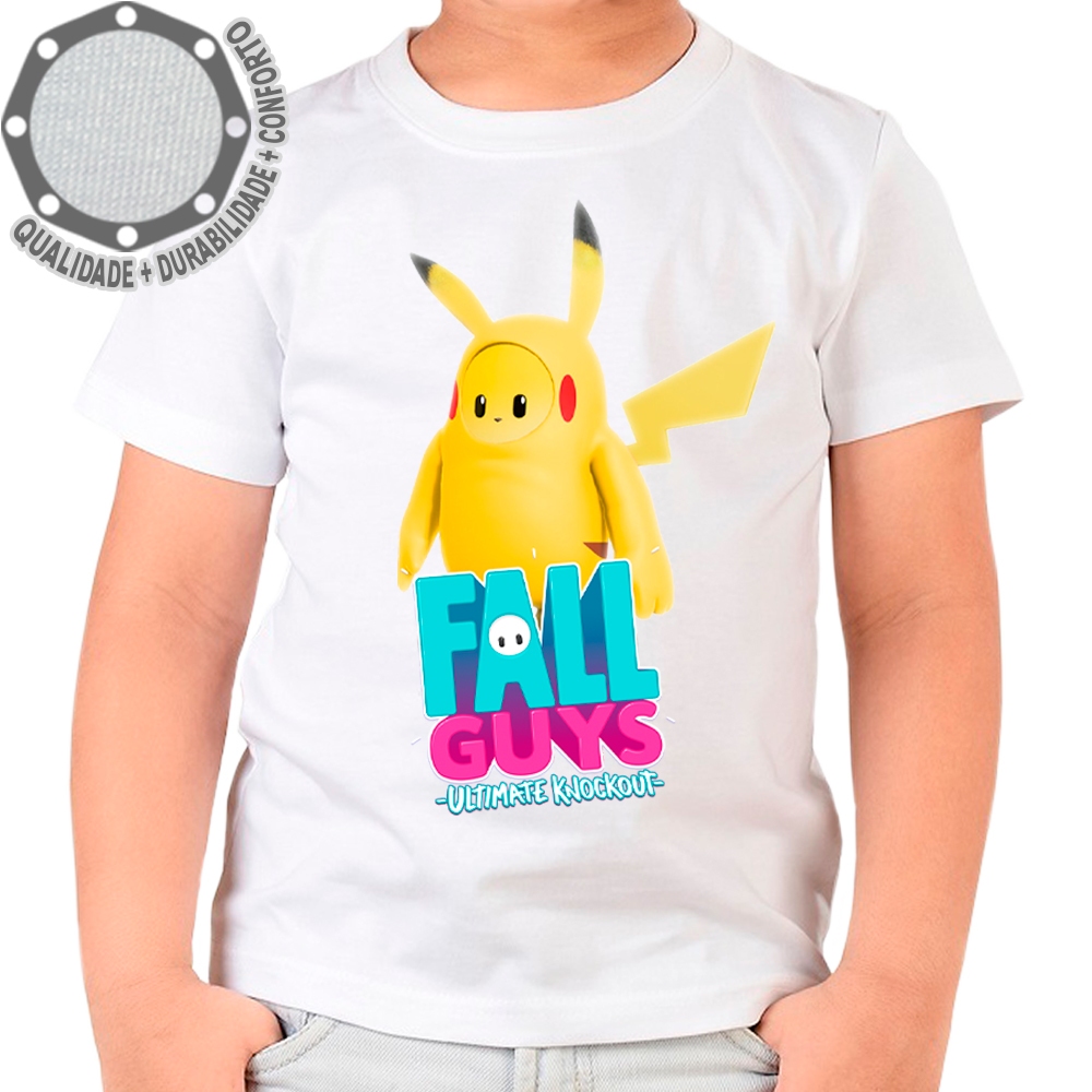 Camiseta Pikachu Fall Guys Camisa Personalizada Ultimate Knockout ...
