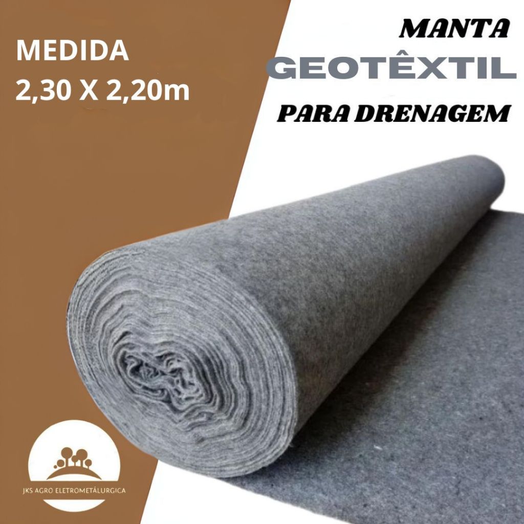 Manta Geotextil Bidim Drenagens Jardins - 5mts² - 2,30x2,20m | Shopee ...