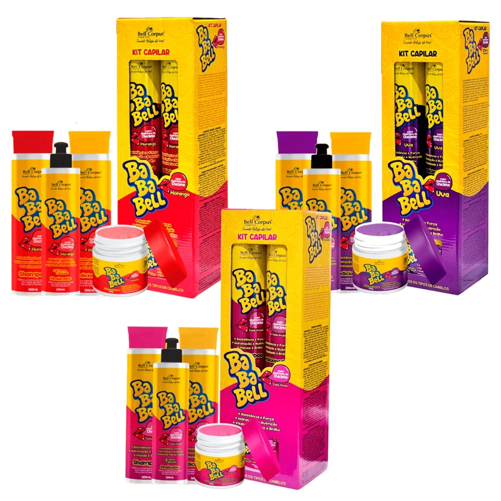 Kit capilar ba ba bell com cheirinho de chiclete-bell corpus(bubalu ...