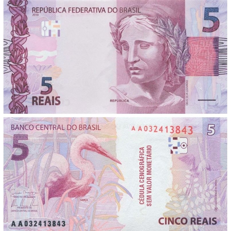 Notas Cédulas Cenográficas Pct 100 Folhas De 5,00 reais (dinheiro sem valor) | Shopee Brasil