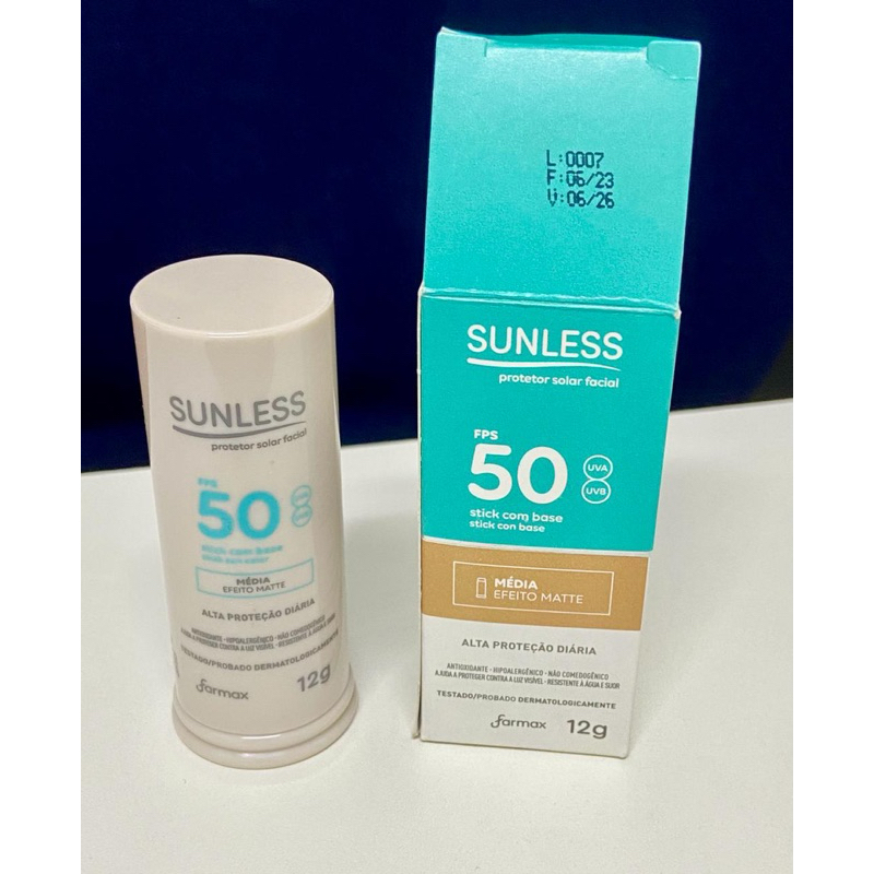 PROTETOR SOLAR Stick ROLL ON COM BASE SUNLESS 12G | Shopee Brasil