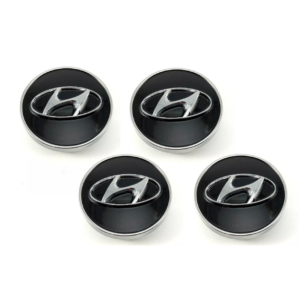 jogo Calota tampa Centro miolo de Roda preta Ix35 Tucson azera creta ...