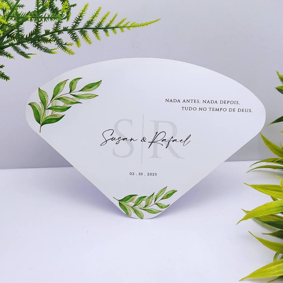 Ventarola Leque Para Casamento Personalizado com Nomes e Data (9 dias ...