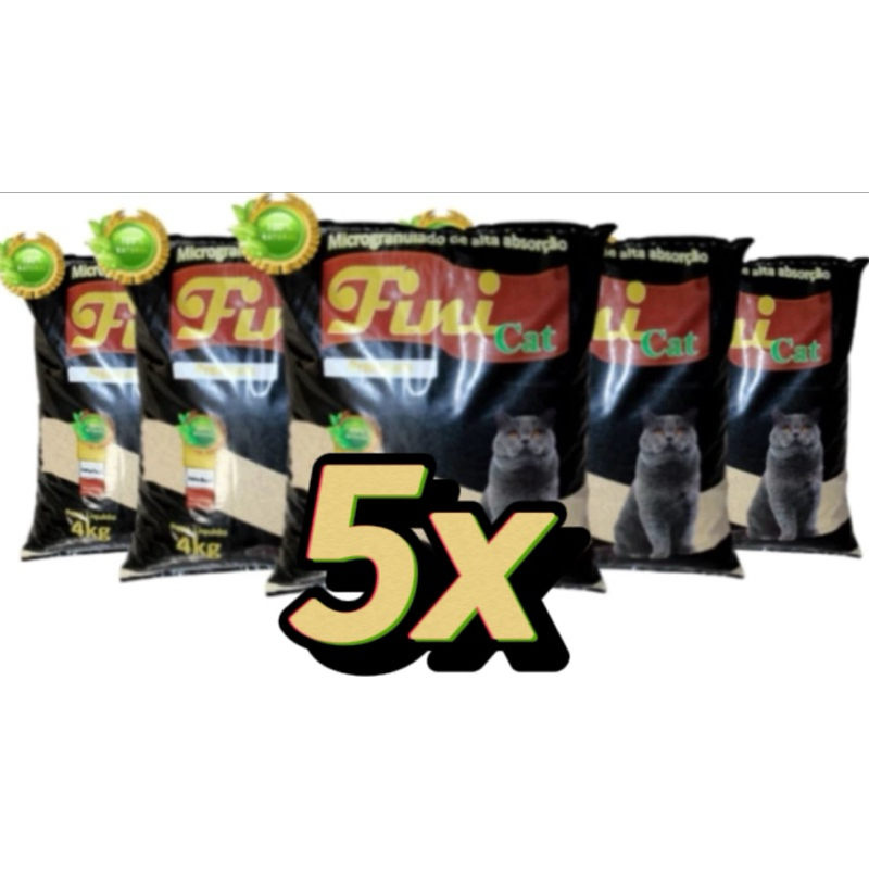 areia gato higienica fini cat 5x4kg ( 20kg) | Shopee Brasil