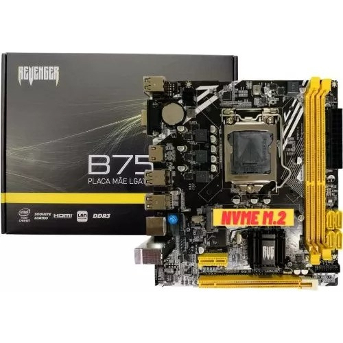 Placa Mãe Gamer Lga 1155 B75 Ddr3 M2 Nvme I3,i5,i7 Lan Giga | Shopee Brasil