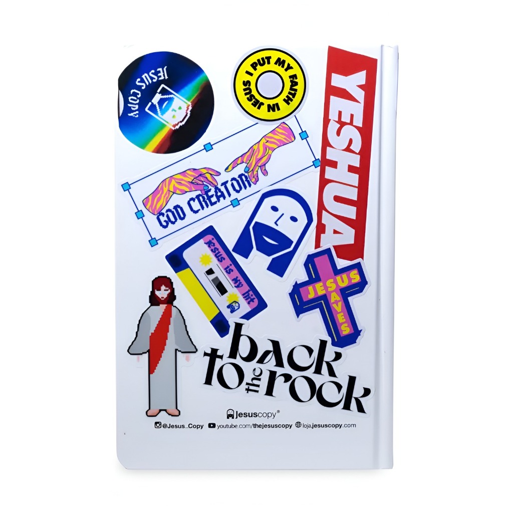 Bíblia Sagrada Jesuscopy NVI Sticker Capa Dura Premium | Shopee Brasil