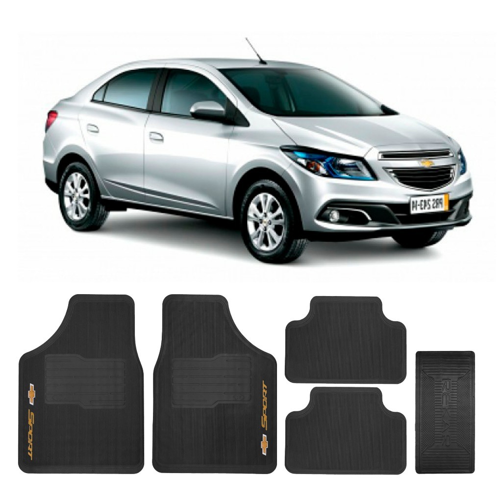 Tapete de Carro Prisma Chevrolet Borracha REFORÇADA , universal 5PÇS ...