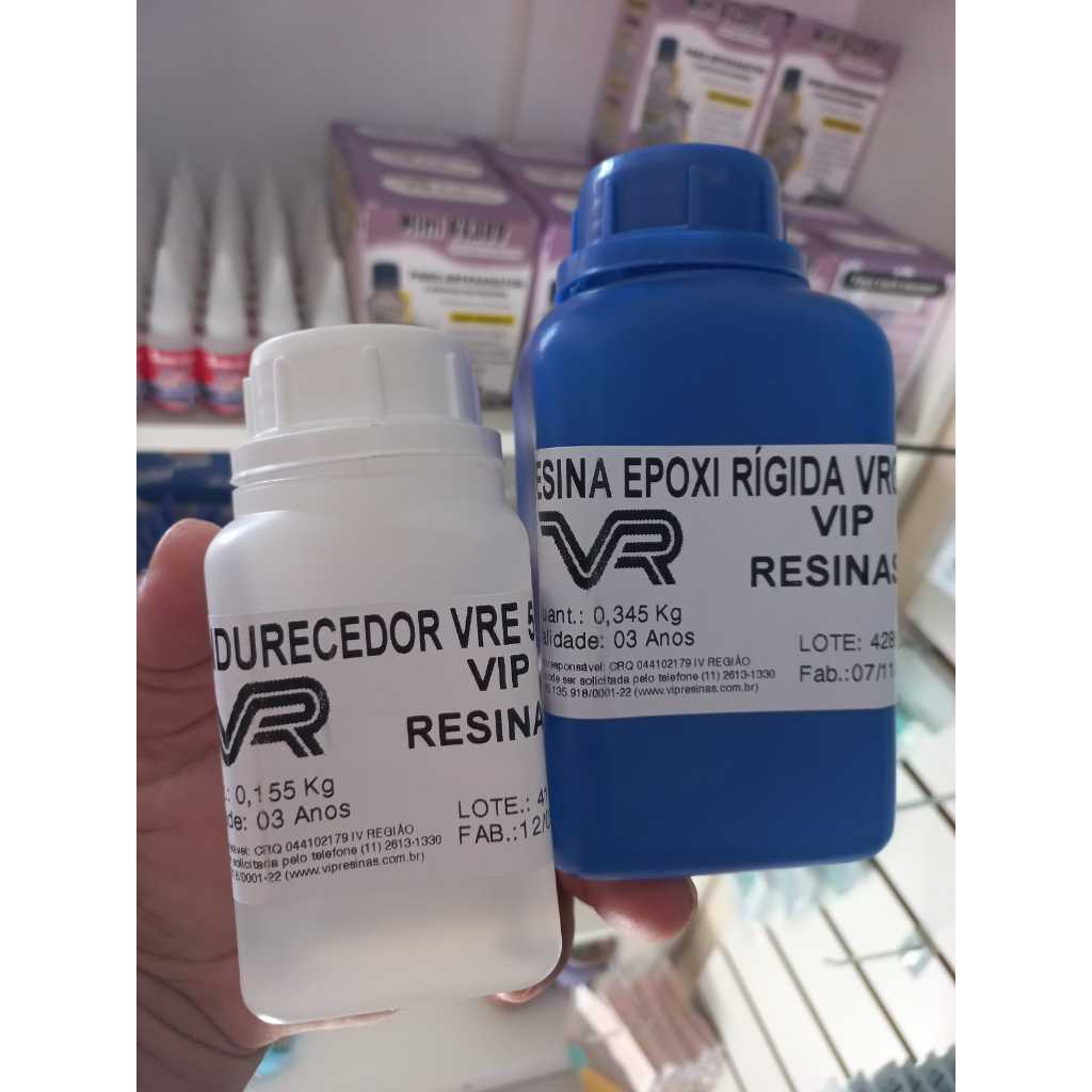 Resina Multiuso Epóxi Rígida VRF 5 e Endurecedor VRE 56 | Shopee Brasil