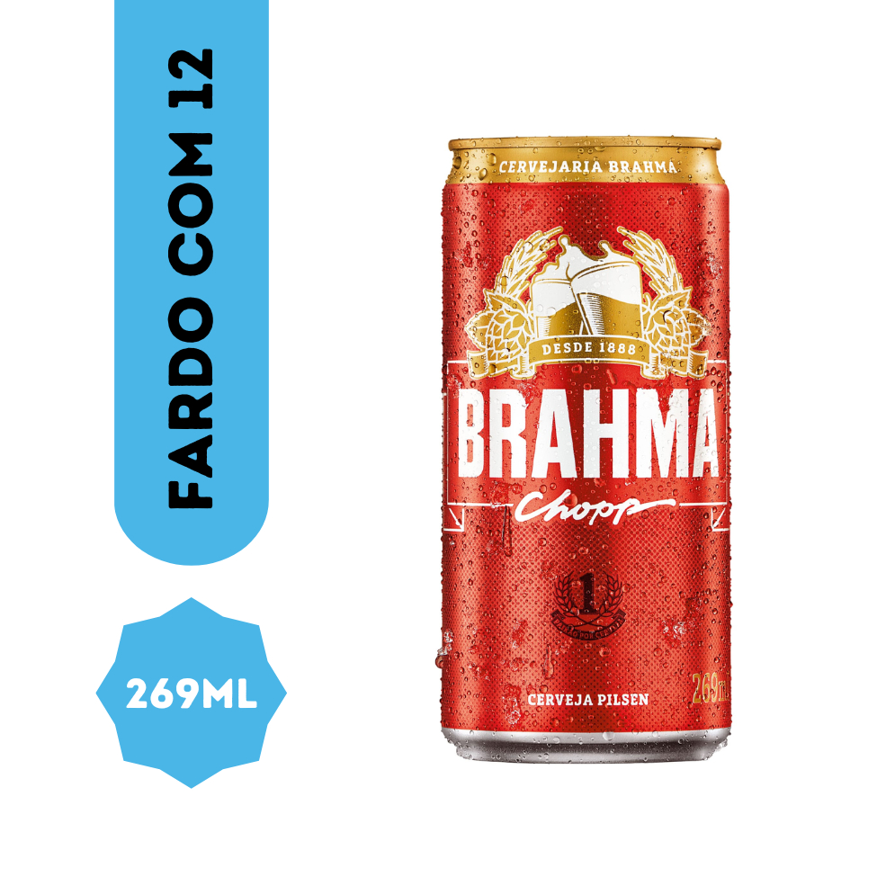 Cerveja Brahma Chopp 269ml Pack 12 Latas | Shopee Brasil