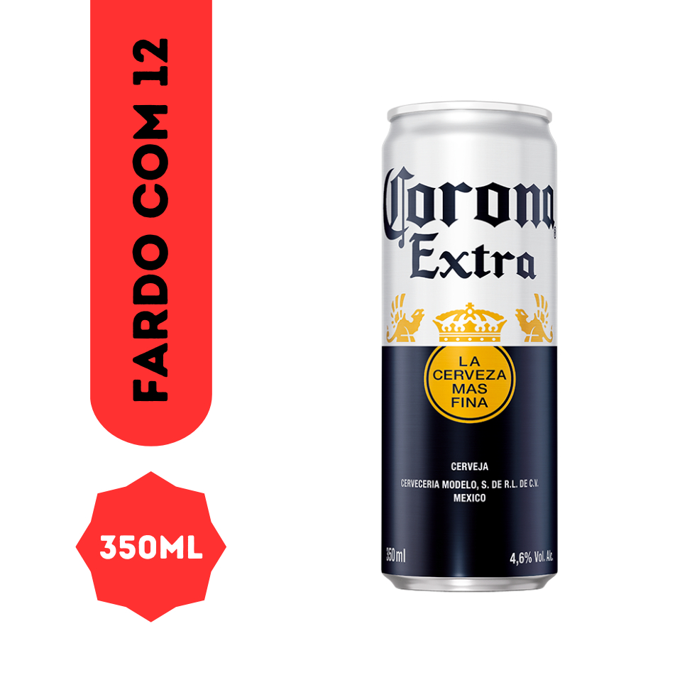Cerveja Corona Extra 350ml Pack 12 Latas | Shopee Brasil