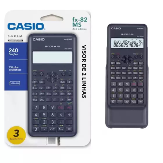 CALCULADORA CIENTÍFICA CASIO FX-82 MS | Shopee Brasil