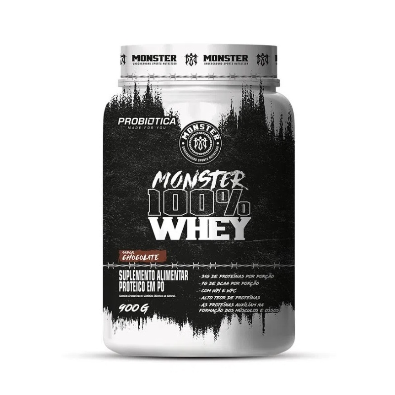 Monster 100% Whey Pote 900g Cookies - Probiótica | Shopee Brasil