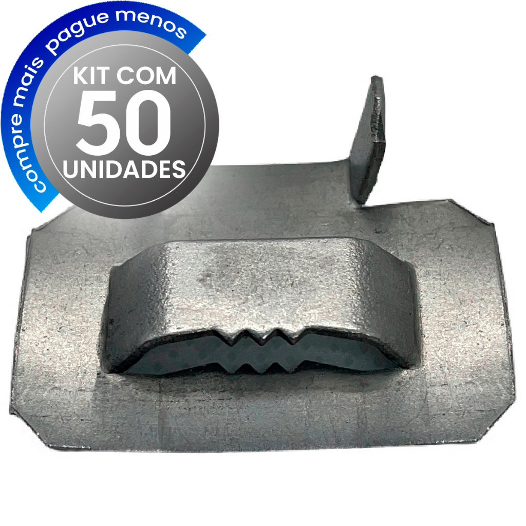 50 Peças Fecho Para Fita De Aço Inox 3/4 Polegadas - FECHO METAL ...