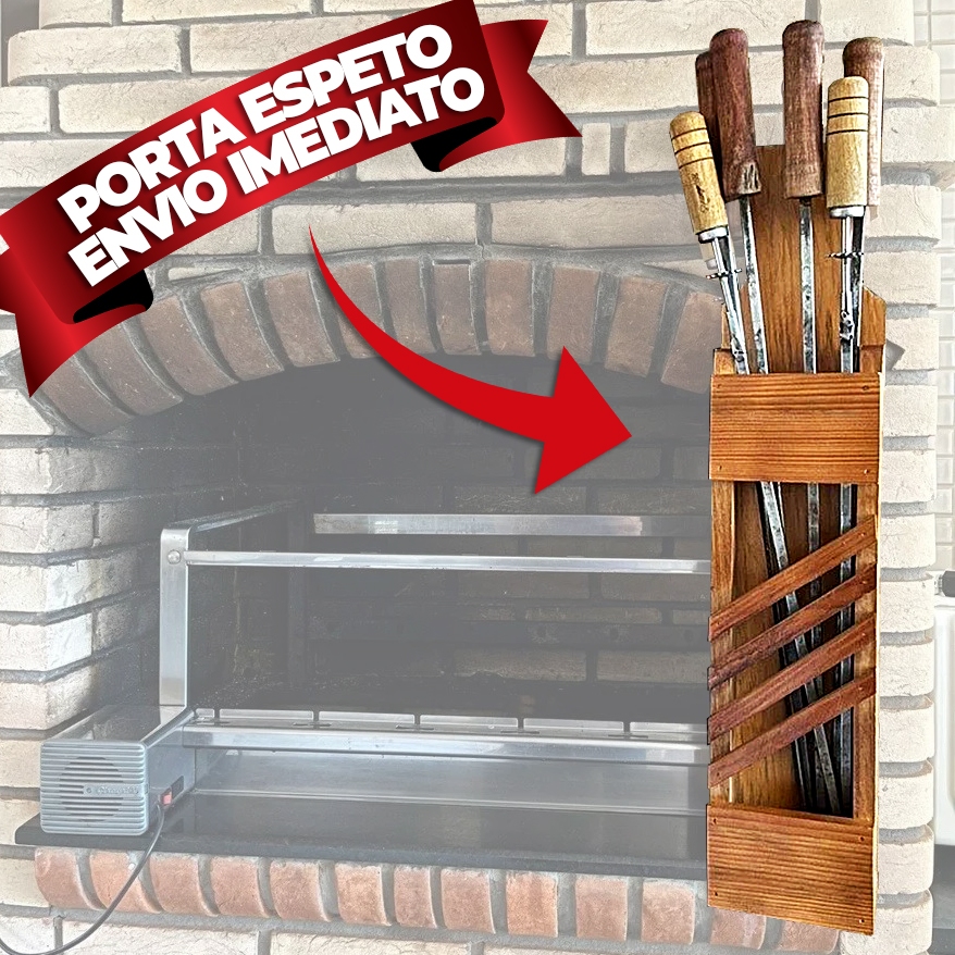 Porta Espeto de Parade em Madeira para Churrasco | Shopee Brasil