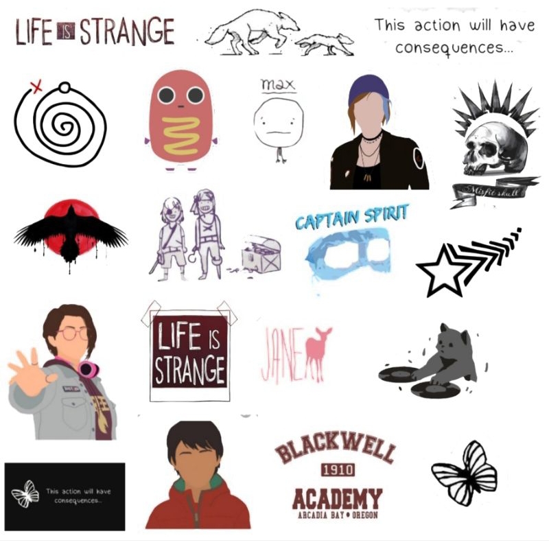 Kit adesivos Life is strange 20un | Shopee Brasil