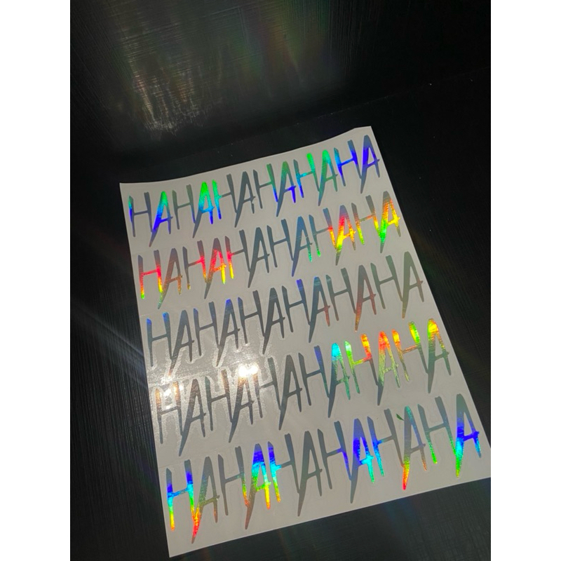 Adesivo HAHAHAHA holográfico automotivo folha com 30 adesivos de ...