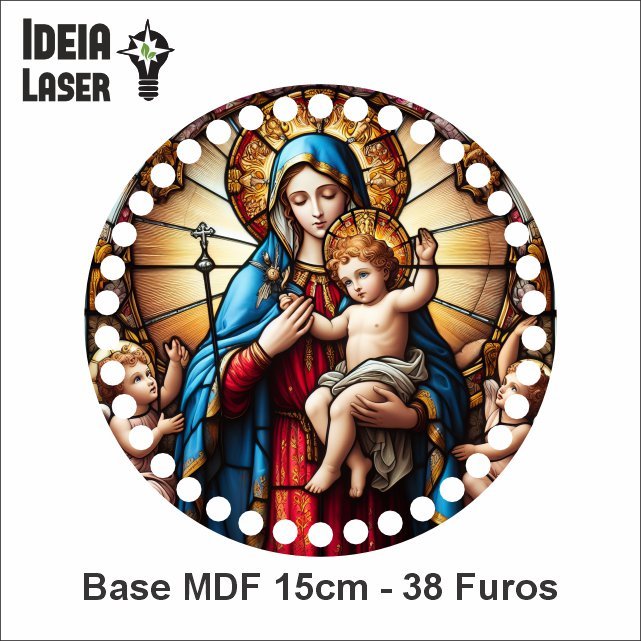 Nossa Senhora do Perpétuo Socorro - Base MDF Fio de Malha Crochê - Arte ...