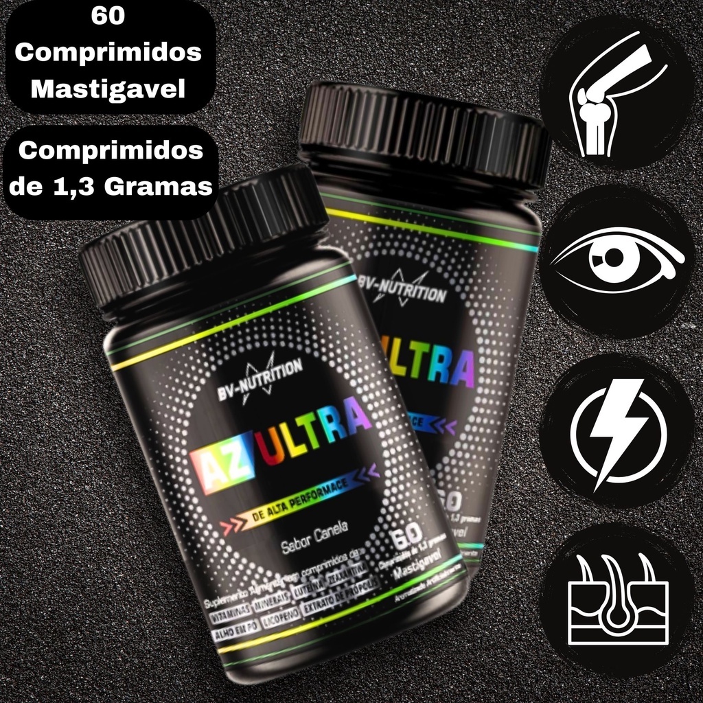 KIT Multivitamínico AZ ULTRA/ kit com 120 Comprimidos - BV Nutrition | Shopee Brasil