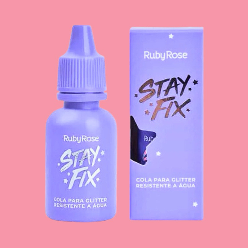 Cola glitter stay fix ruby rose e Diluidor de Maquiagem stay Fix ...