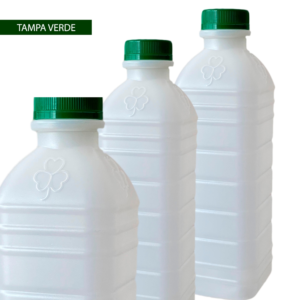 Garrafa Garrafinha Descartável para Água de Coco Caldo de Cana Tampa Verde | Shopee Brasil