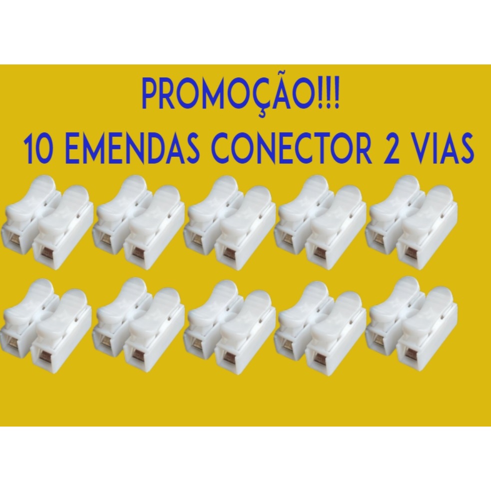 10 x Conector De Pressão De Fios Duplo 2 Vias de Clips - Sem Solda Ou ...