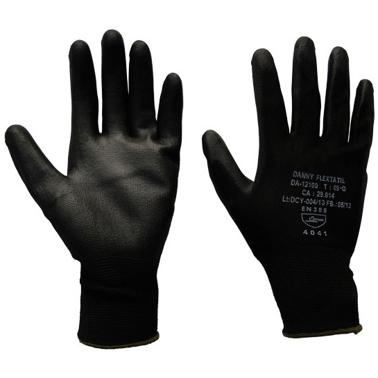 Kit 6 Prs Luva Danny Flextactil Preta DA-12100Pt Ca 29014 | Shopee Brasil