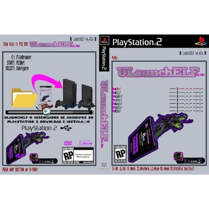 ULAUNCHELF EM DVD PARA FAZER OPL MEMORICARD PS2 | Shopee Brasil