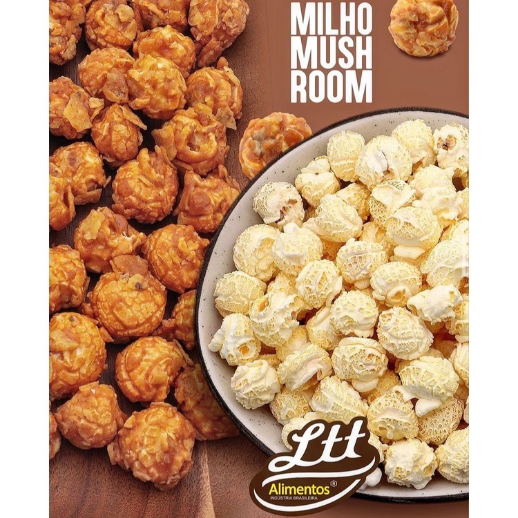 Pipoca Mushroom 1,5Kg Diferenciado Milho Para Receitas Gourmet Promoção ...