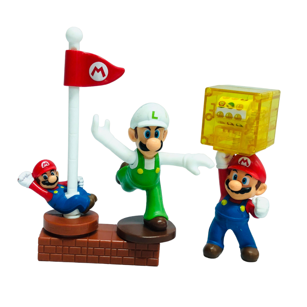Lote 03 Brinquedos Mc Donald's Super Mario 10cm | Shopee Brasil