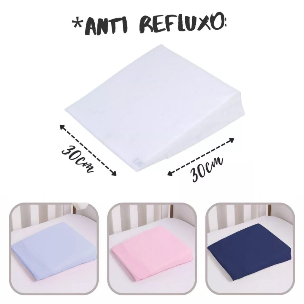 Travesseiro Anti Refluxo Bebe Rampa Com Capa Removível Para Berço ...
