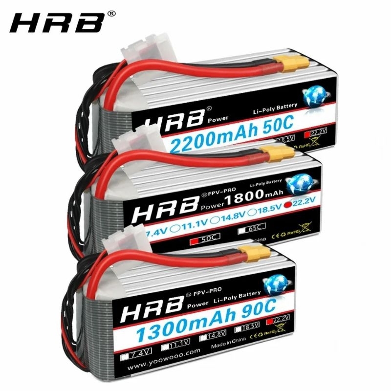 Bateria Lipo HRB 3S 11.1v 2200mah, 1800mah, 1500mah, 1300mah até 100c para aeromodelo ...