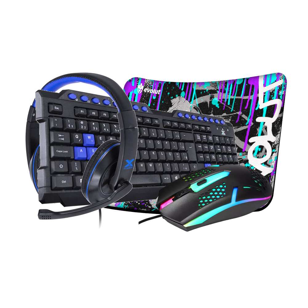 KIT GAMER COMPLETO MOUSE TECLADO HEADSET MOUSE PAD | Shopee Brasil
