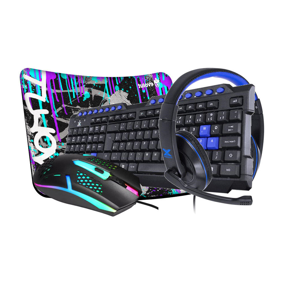 KIT GAMER STREAMER COMPLETO TECLADO MOUSE HEADSET E MOUSE PAD | Shopee ...
